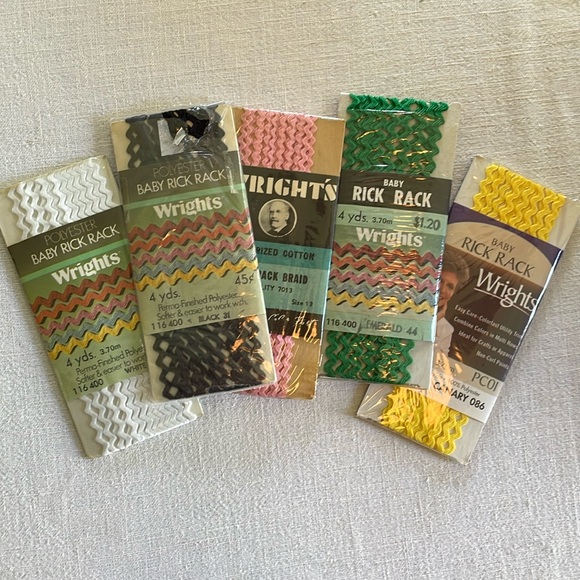 Wright’s | Art | Small Lot 5 Of Vintage Baby Rick Rack Assorted Lengths ...